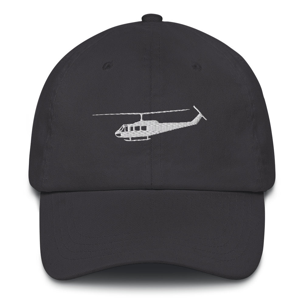 The Huey | UH-1 Iroquois Huey Helicopter Embroidered Dad Hat – AviHats