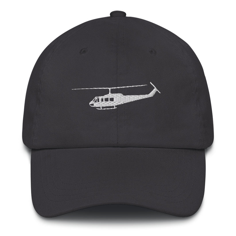 The Huey | UH-1 Iroquois Huey Helicopter Embroidered Dad Hat – AviHats